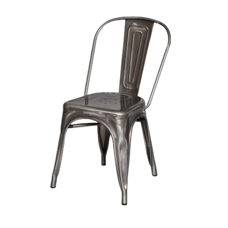 FRENCH INDUSTRIAL METAL CHAIR - Tablescapes