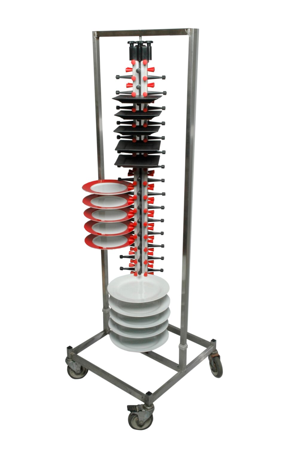 PLATE STACKER ON CASTERS - Tablescapes