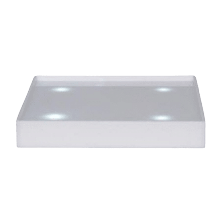WHITE LUCITE SQUARE TRAY (12") - Tablescapes